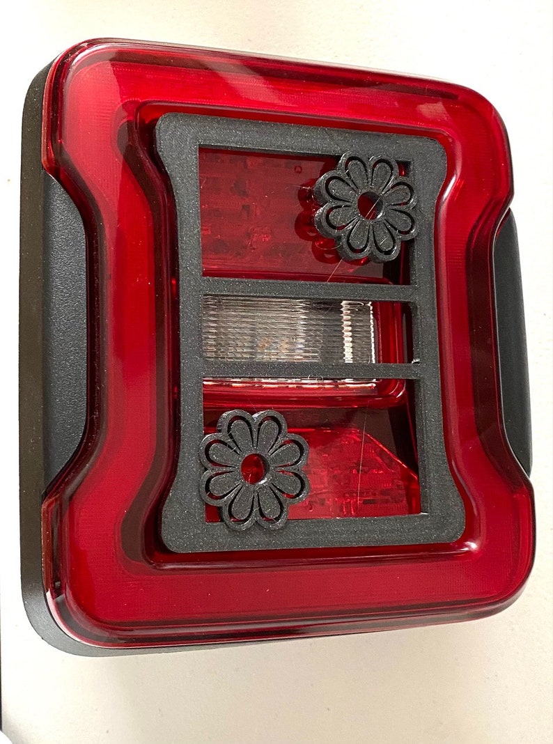 Flowery Flower in 3D for Jeep Wrangler Led Version JK/JKU/JL Rear Tail ...