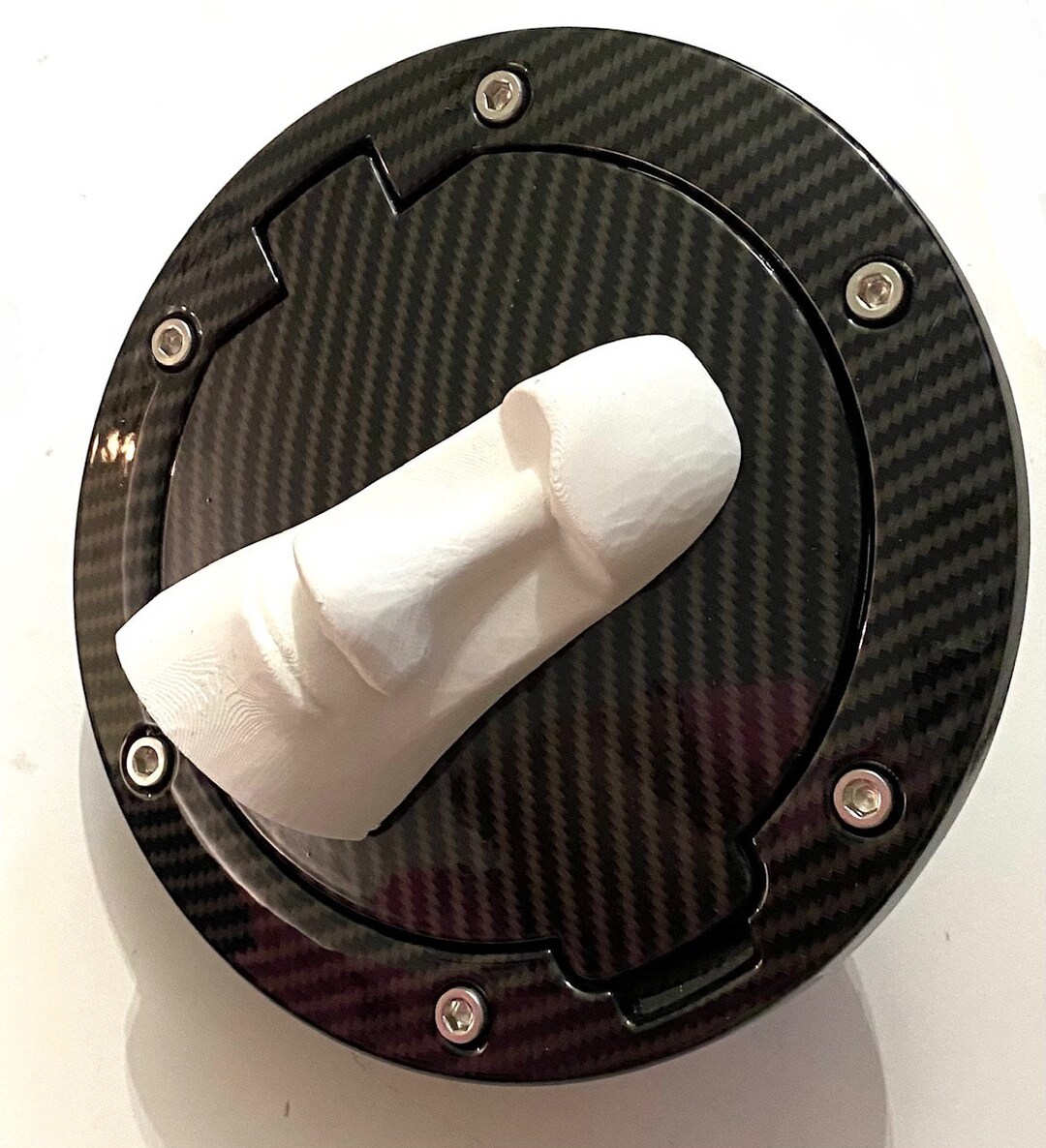 Hawaiian Stone Head Moai in 3D CARBON Fiber W White for Jeep JK/JKU ...