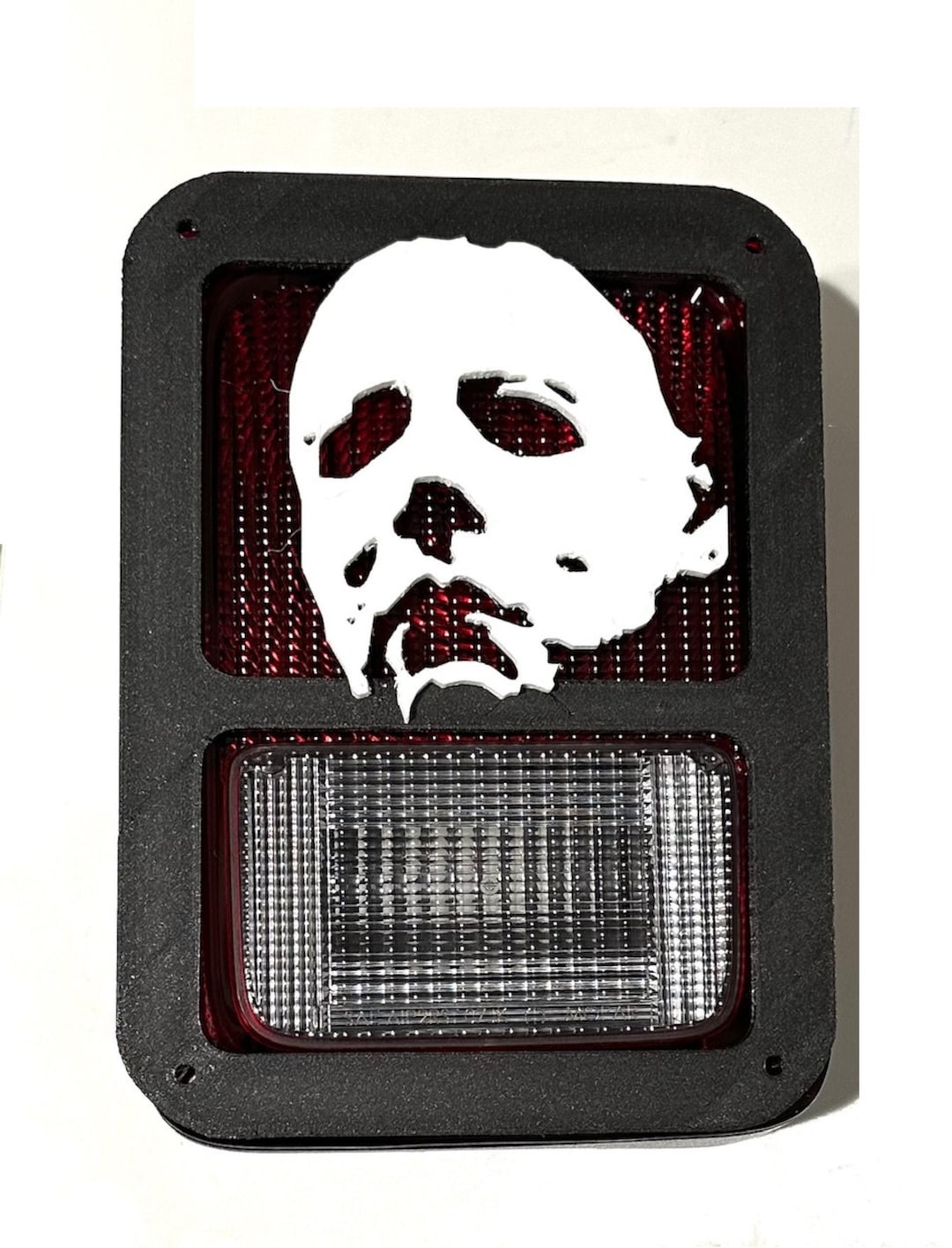 Halloween Mask Guy in 3D - Black W White for Jeep Wrangler JK/JKU Rear ...