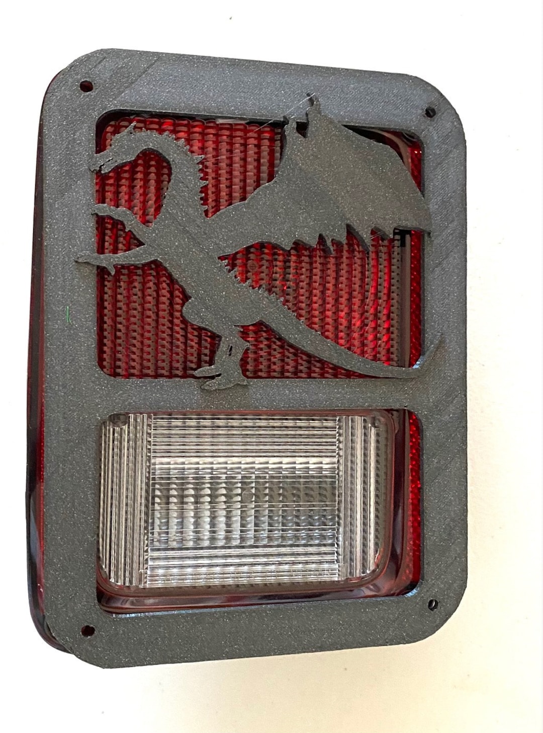 Dragon W Wings in 3D - Black for Jeep Wrangler JK/JKU Rear Tail Light ...