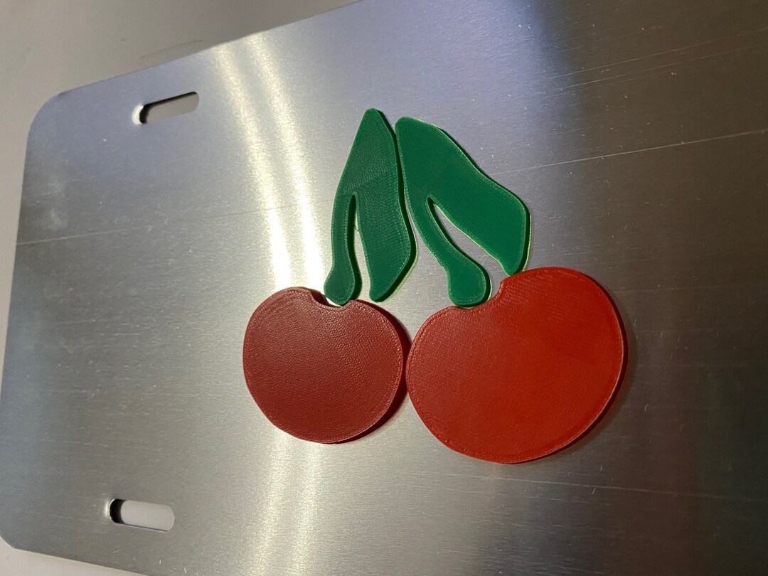 Double Cherry in 3D Version - Unique - Automotive License Plate INSERT ...