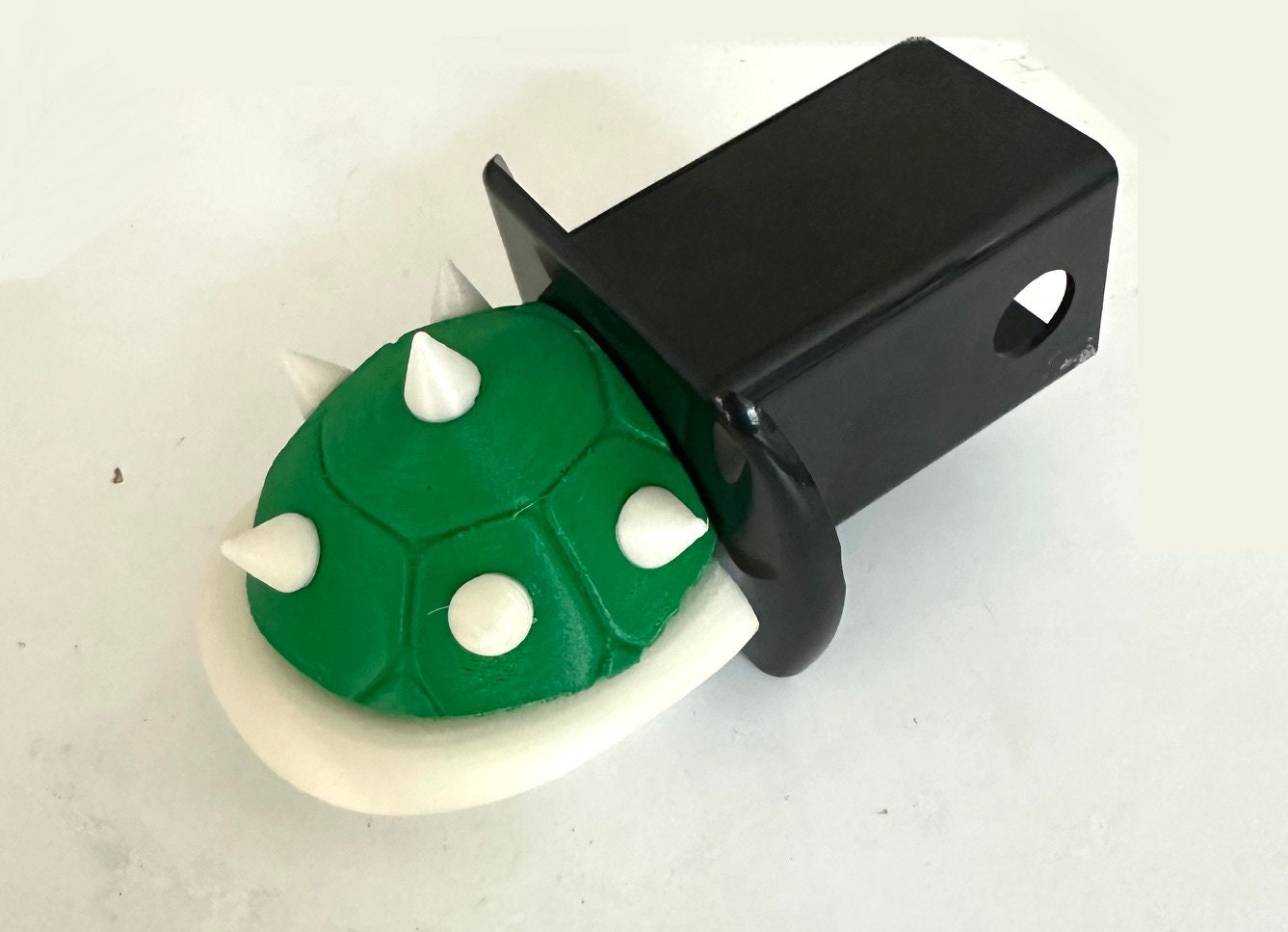 Turtle Shell With Spikes in 3d - Black With Green 2 Inch Trailer Hitch ...