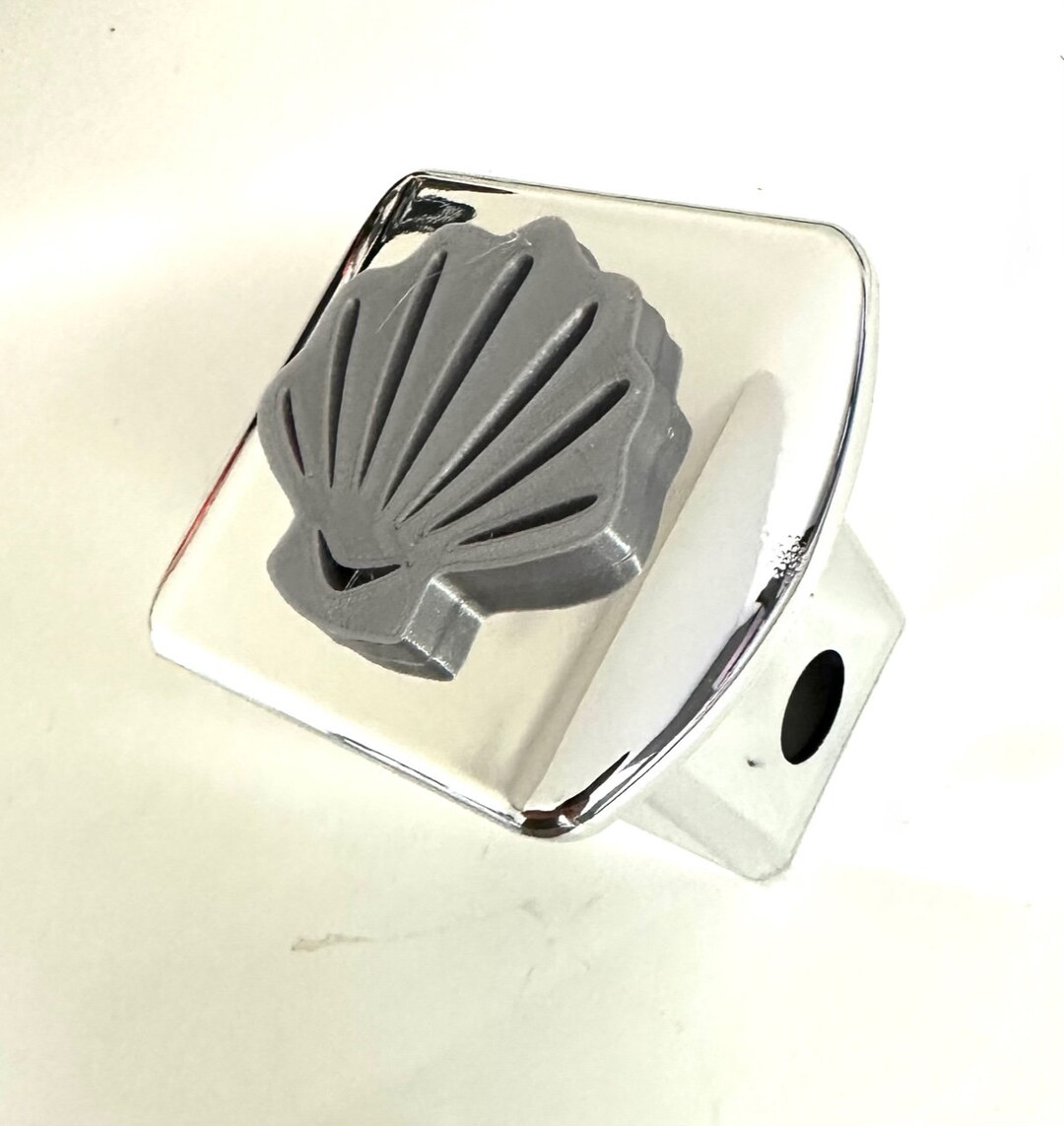 Ocean Baby Sea Shell in 3d - Chrome With Grey 2 Inch Trailer Hitch ...