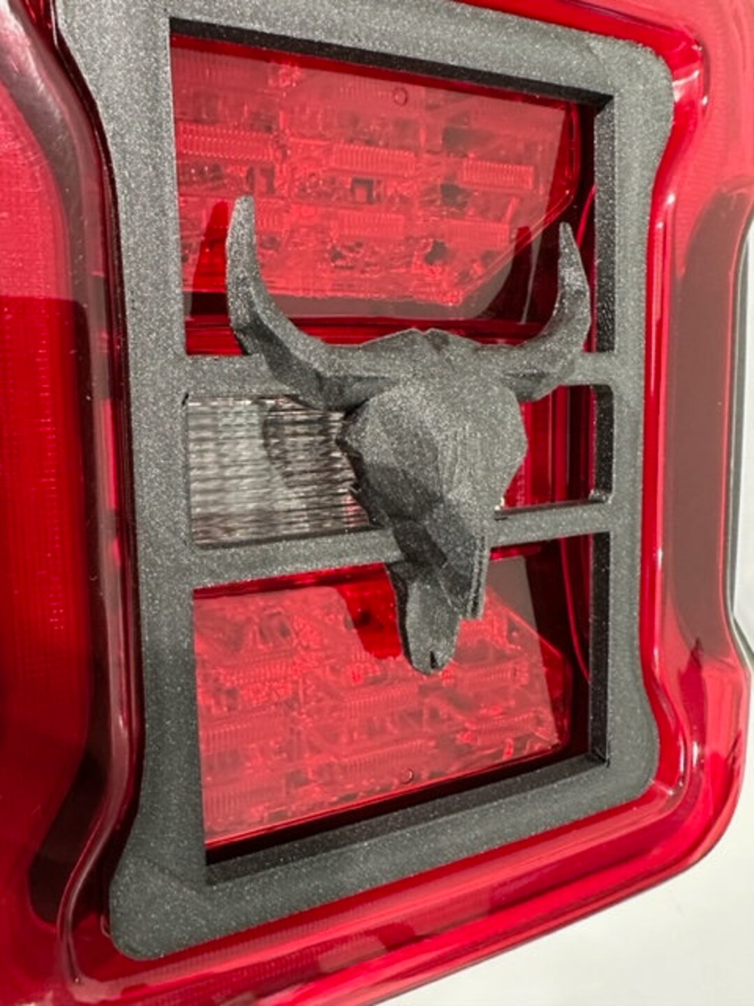 Bison Buffalo Skull Cyber in 3D for Jeep Wrangler Led Version JK/JKU/JL ...