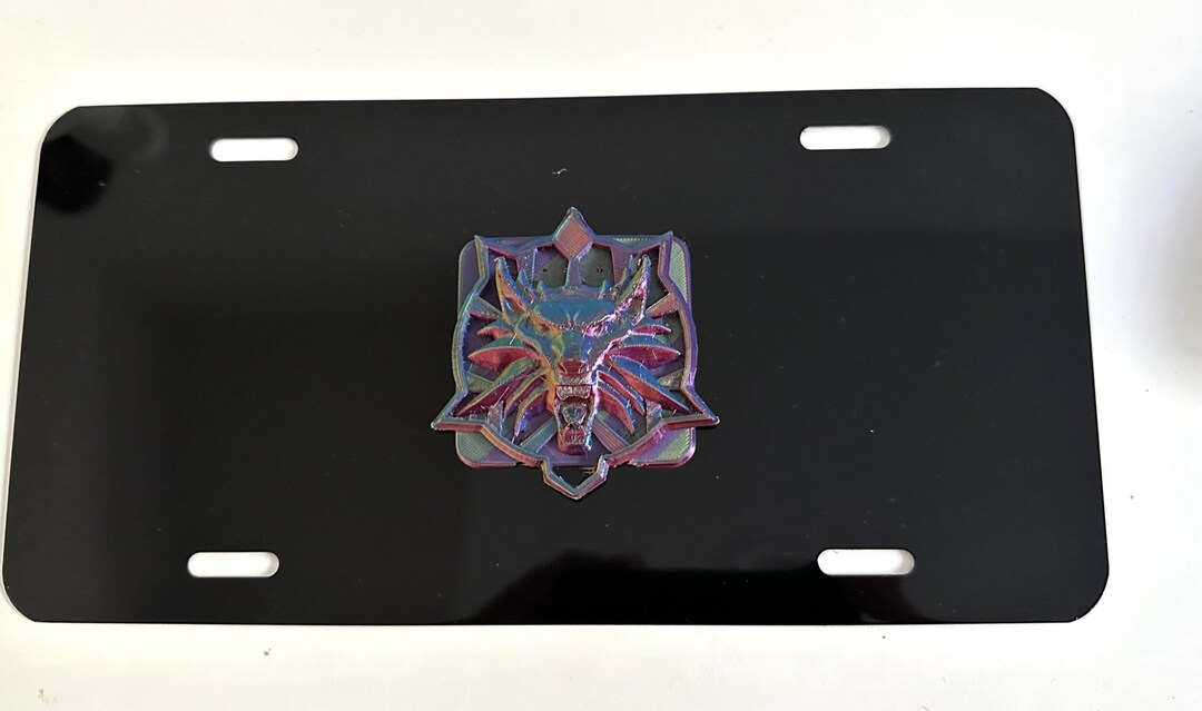 Angry Wolf in 3D Version - Unique - Automotive License Plate INSERT ...