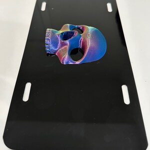 Skull Head in 3D Version - Unique - Automotive License Plate INSERT ...