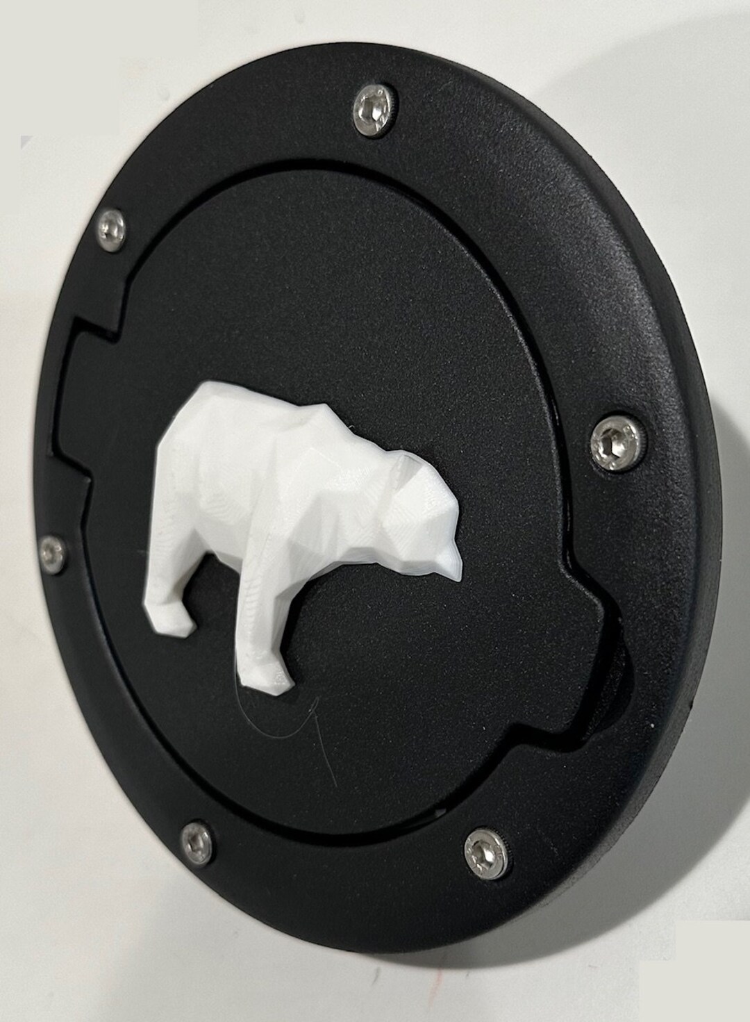 Cyber Bear in 3D Black With Polar White for Jeep JK/JKU Flag Gas Cap ...