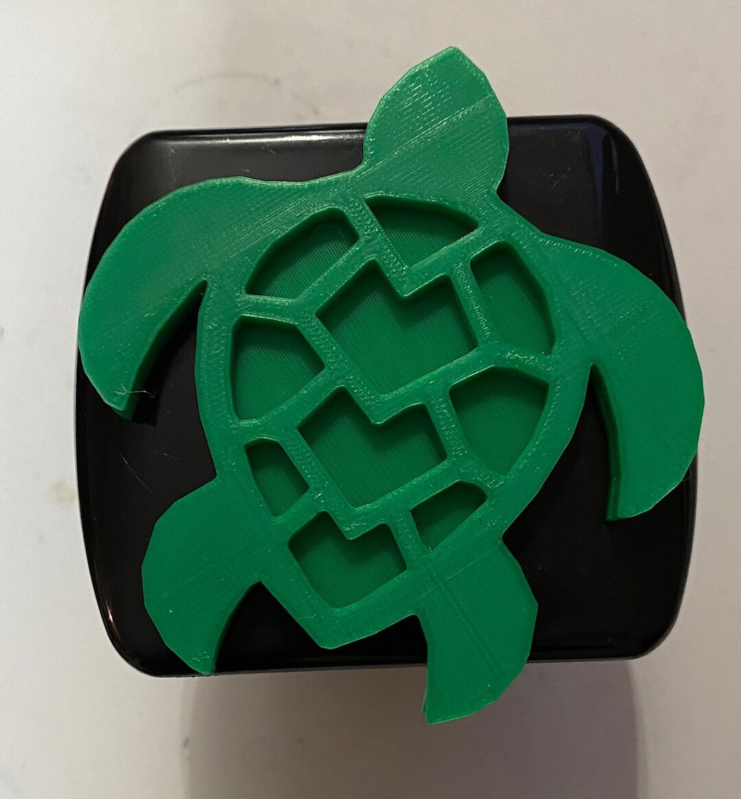 Honu Turtle With Shell in 3D - 2 Inch Trail Hitch Cover - Black With ...