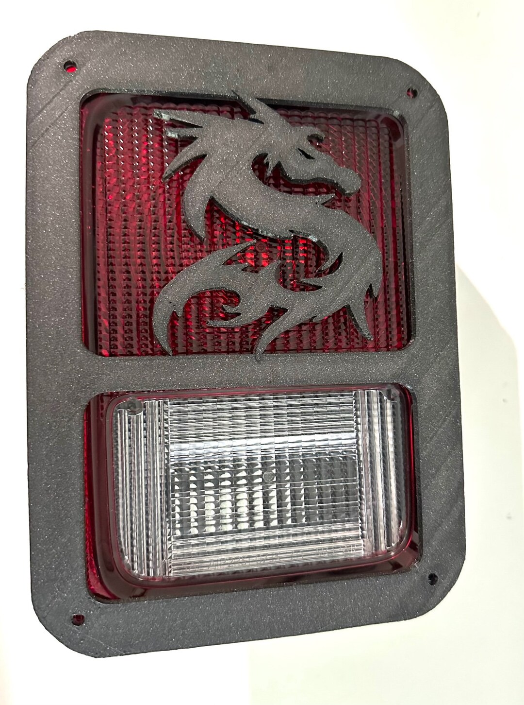Tribal Dragon Style in 3D - Black for Jeep Wrangler JK/JKU Rear Tail ...