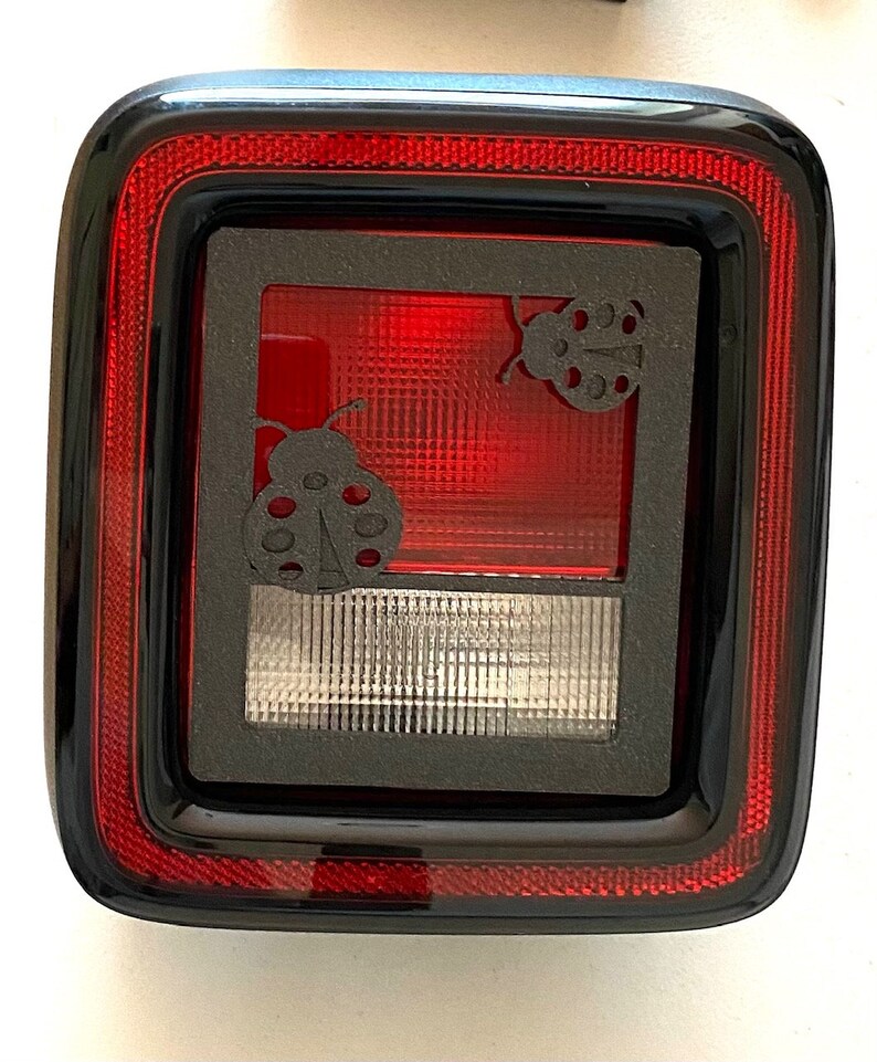 Very Cute Ladybug in 3D - Black for Jeep Wrangler JK/JKU/JL Rear Tail ...