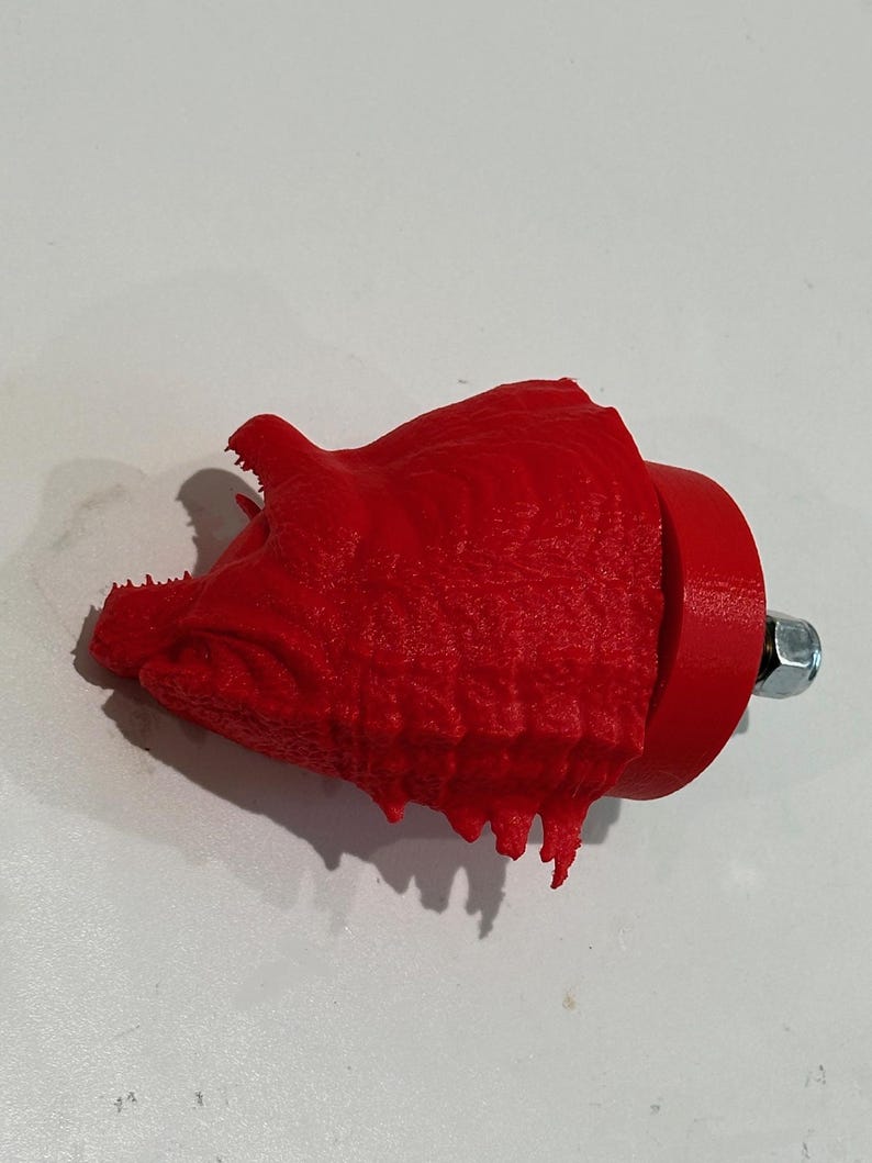 Japanese Lizard Super Hero Head in 3d RED for Jeep Wrangler - Hood Bump ...