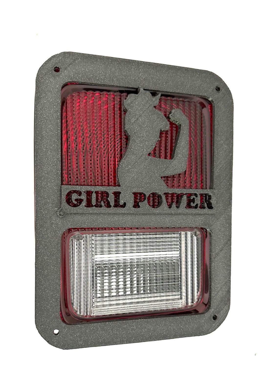 Girl Power in 3D - Black for Jeep Wrangler JK/JKU Rear Tail Light ...
