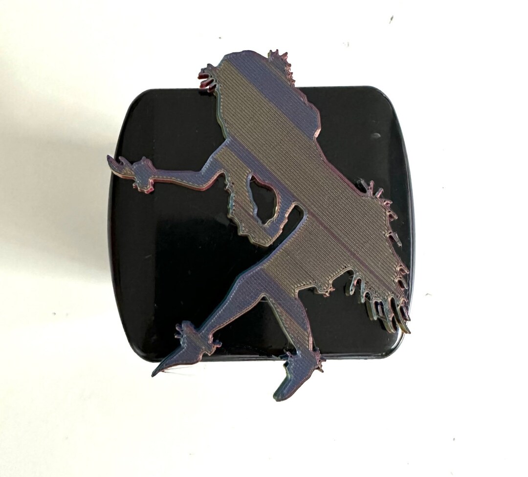 Hula Dancer in 3d - Black With Zinc Color - 2 Inch Trailer Hitch Cover ...