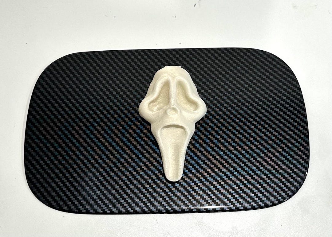 Horror Face Mask Scary in 3D - Carbon Fiber With White for Jeep Grand ...