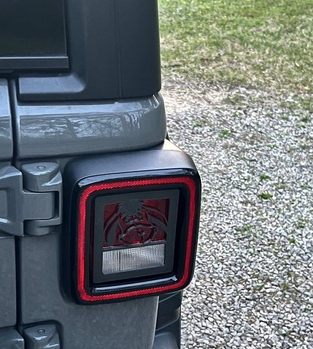Sad Donkey in 3D - Black for Jeep Wrangler JK/JKU/JL Rear Tail Light ...