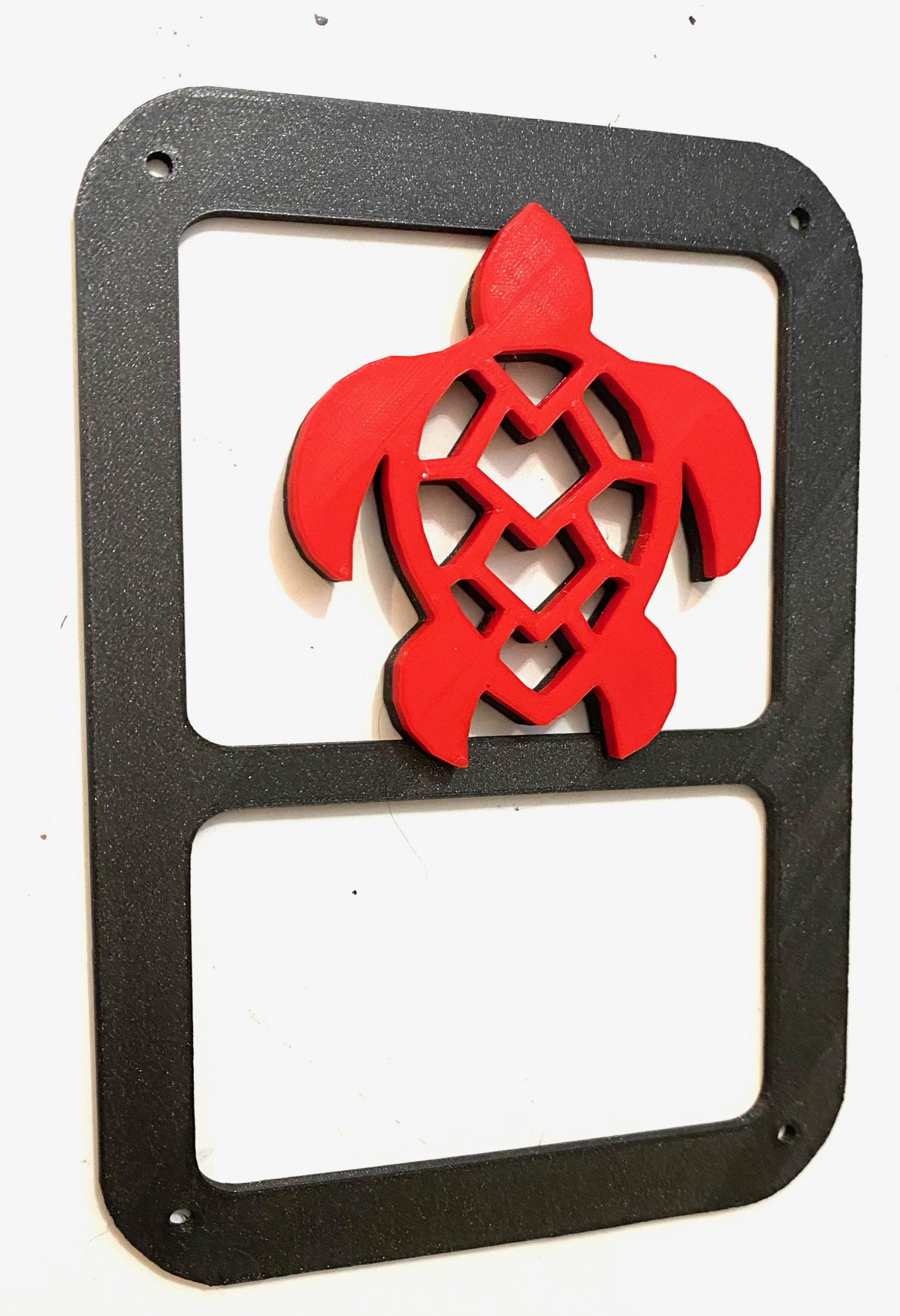 Honu Turtle With Shell in 3D - Black With Lime RED for Jeep Wrangler JK ...