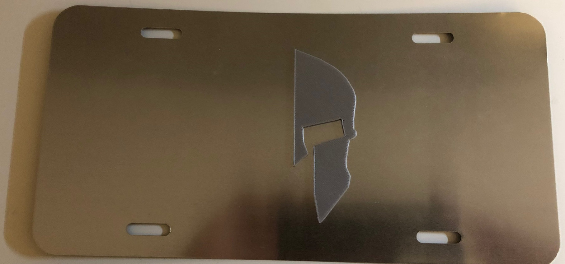 Spartan Half Helmetin 3D Version - Unique - Automotive License Plate ...