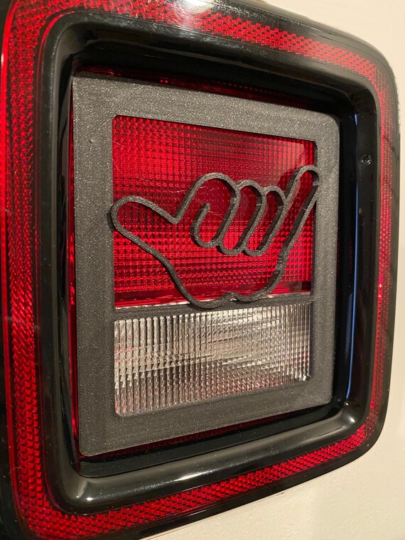 Hawaiian Shaka Hand Motion in 3d Black for Jeep Wrangler - Etsy