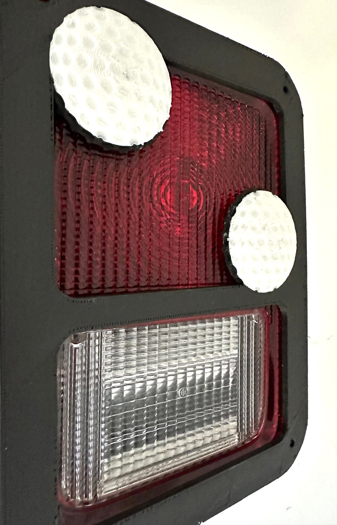 Golf Balls in 3D - Black W White for Jeep Wrangler JK/JKU Rear Tail ...