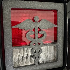 Medical Symbol Emt in 3D - Black for Jeep Wrangler JK/JKU/JL Rear Tail ...