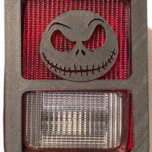 Jack Scary Face in 3D - Black for Jeep Wrangler JK/JKU Rear Tail Light ...