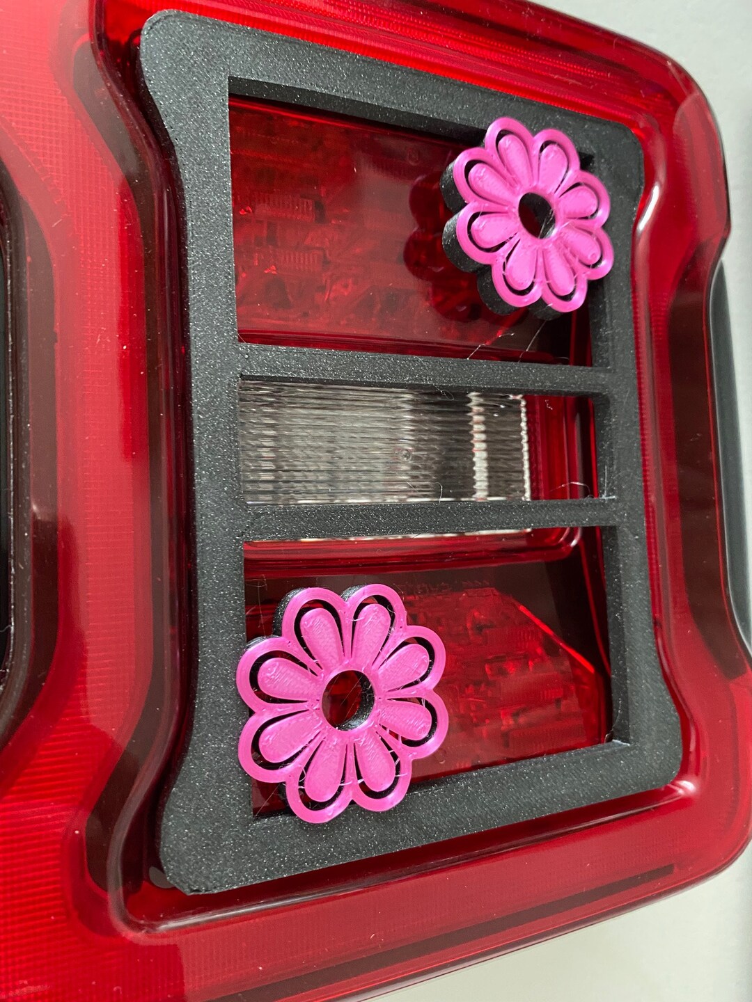 Flowery Flower in 3D Blk W Pink for Jeep Wrangler Led Version JK/JKU/JL ...