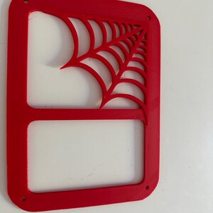 Spider Web Corner in 3D - RED for Jeep Wrangler JK/JKU Rear Tail Light ...