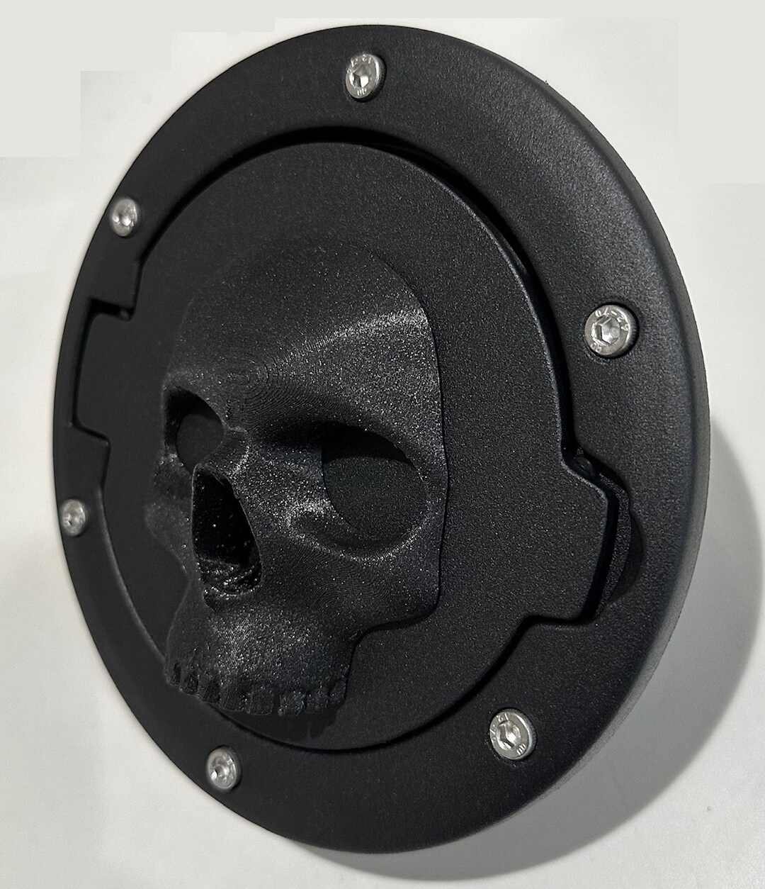 Scary Skull Head in 3d Black With Black for Jeep JK/JKU Flag Gas Cap ...