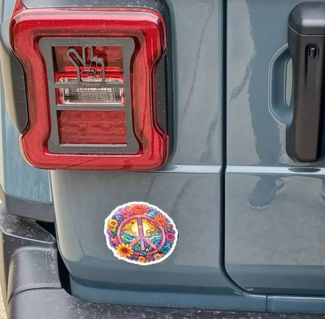 Peace Symbol Finger Style in 3D for Jeep Wrangler Led Version JK/JKU/JL ...