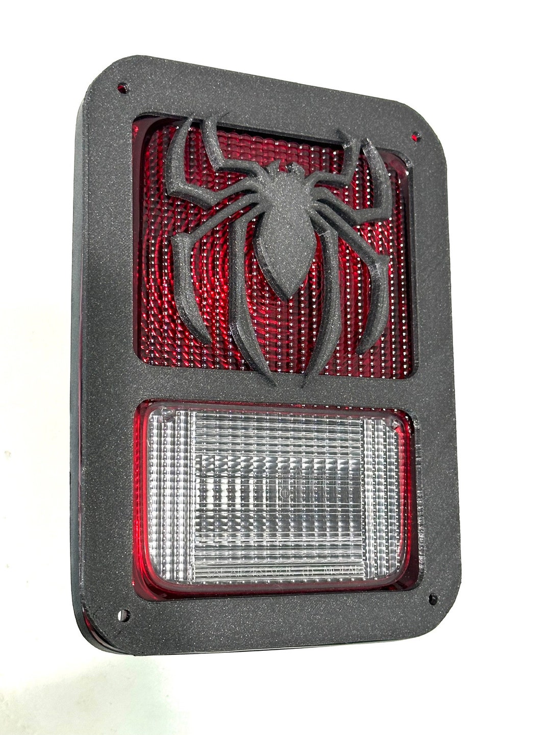 Big Bad Spider in 3D - Black for Jeep Wrangler JK/JKU Rear Tail Light ...