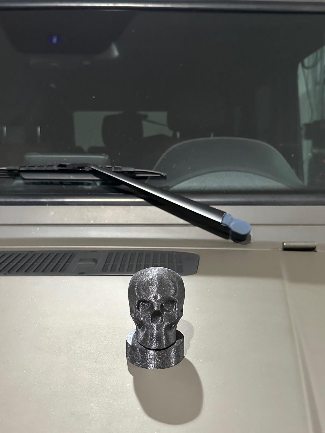 Mummy Skull in 3D Blk for Jeep Wrangler - Hood Bump Replacement ...