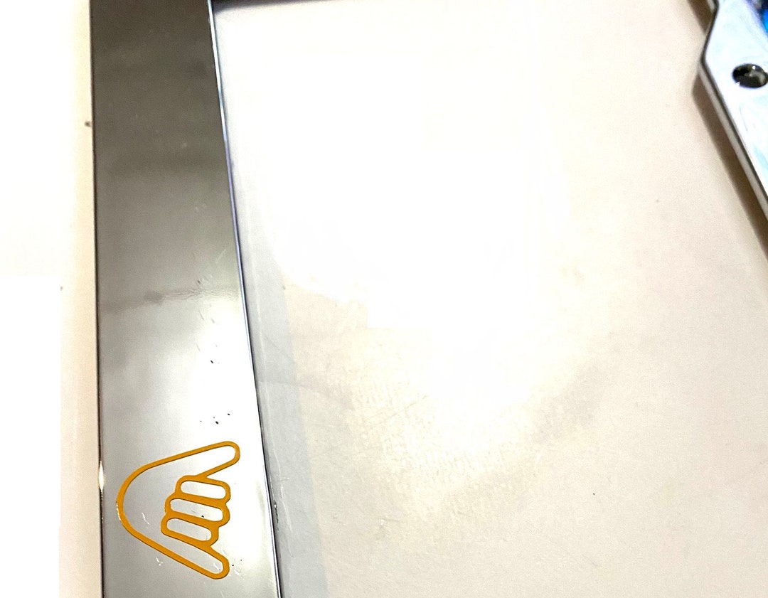 Hawaiian Shaka - Chrome With Yellow Automotive License Plate Frame ...