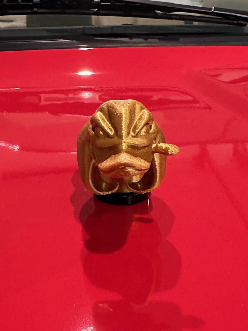 Flying Duck With Cigar Convoy in 3D Gold for Almost ANY CAR - Hood ...