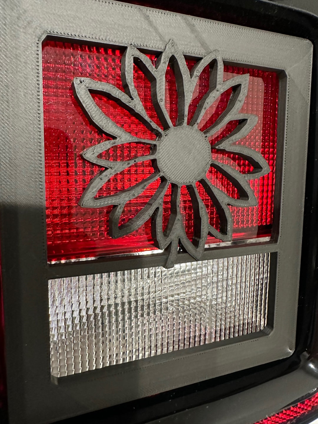 Sun Flower in 3D Black for Jeep Wrangler JK/JKU/JL Rear Tail - Etsy