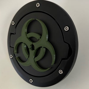 Biohazard Logo in 3D - Black With Army Green for Jeep Wrangler JK/JKU ...