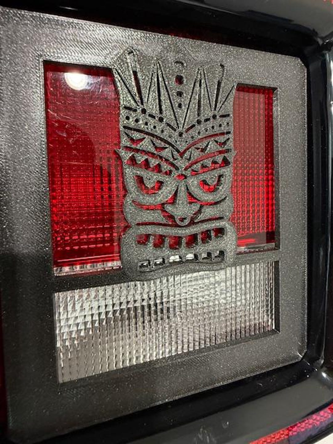 Hawaiian Totem Tiki Monster in 3D - Black for Jeep Wrangler JK/JKU/JL ...