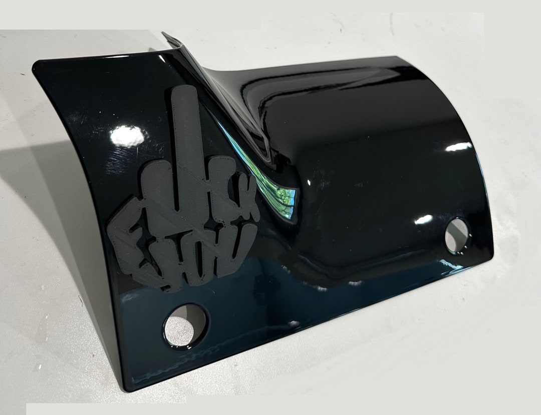 Fu Middle Finger in 3D Black W Black for Jeep 4XE 2021-2026 JL JLU ...