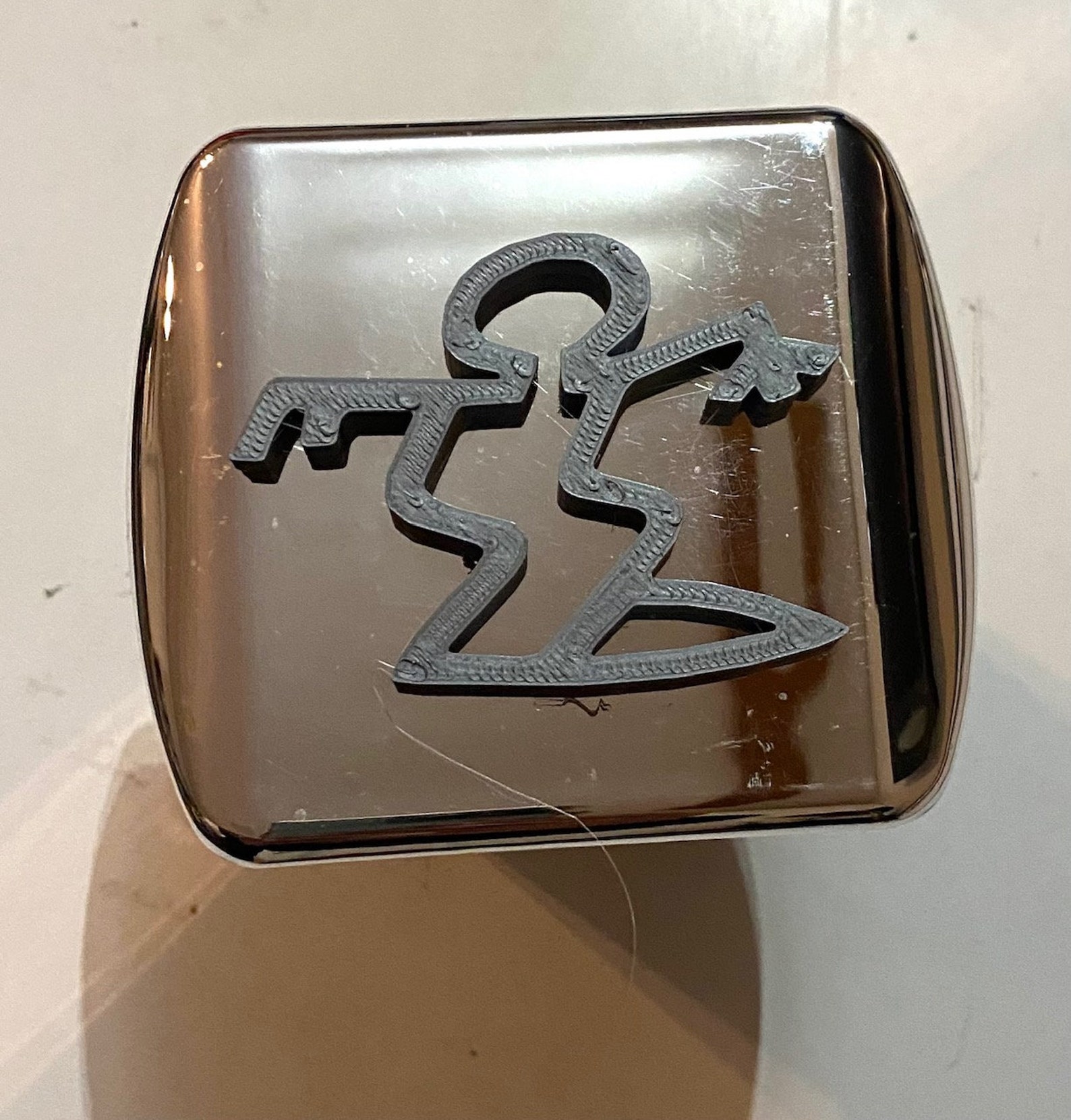 Stick Figure Surfer in 3D 2 Inch Trailer Hitch Cover Chrome W Grey ...