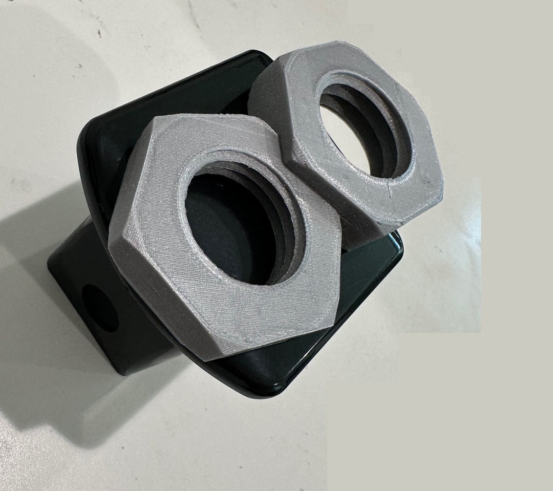Dual Bolt Nut in 3d - Black With Grey 2 Inch Trailer Hitch Cover ...