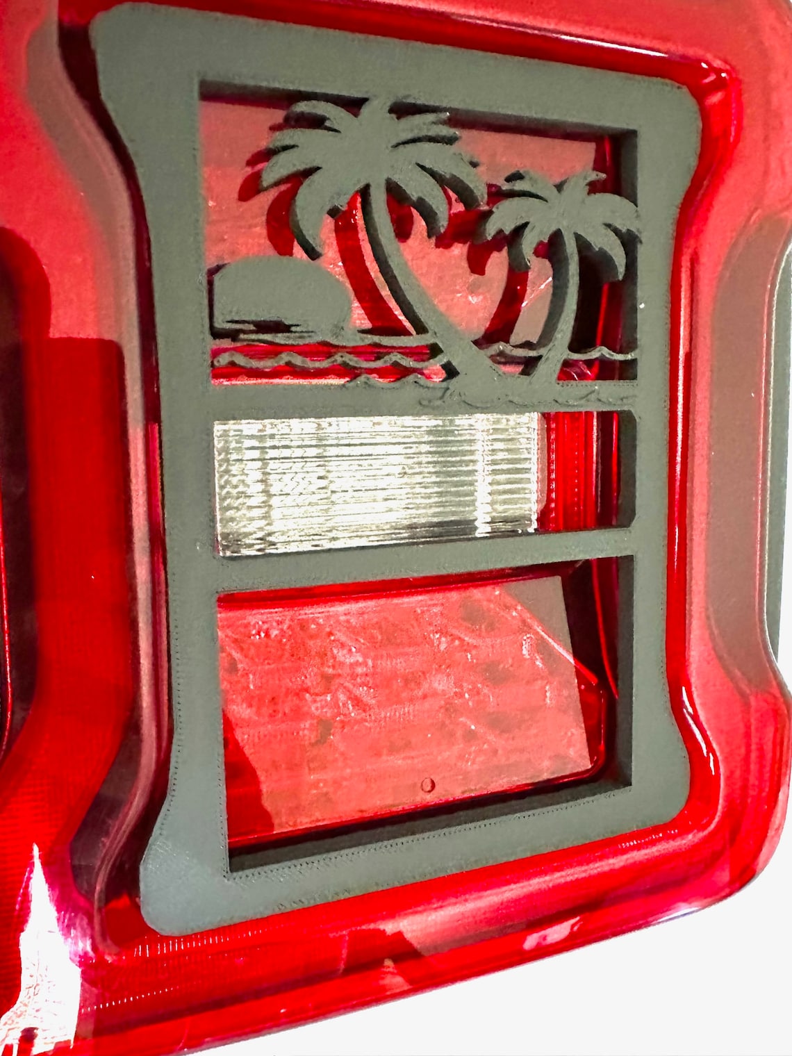 Beach Scene With Waves W Palm Trees in 3D for Jeep Wrangler Led Version ...