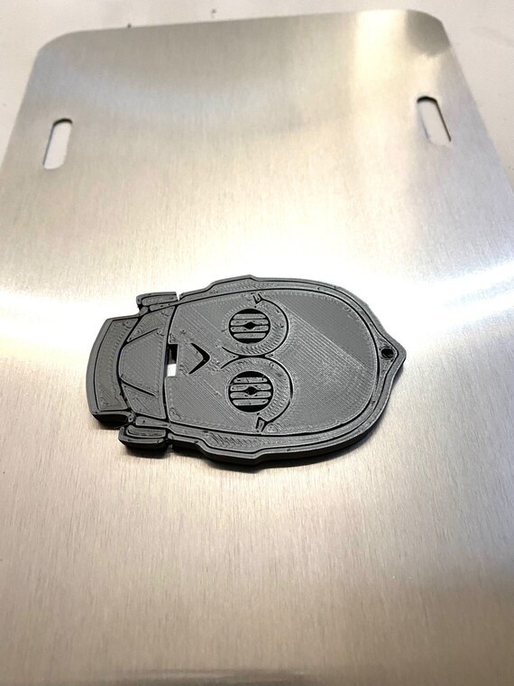 Robot Head in 3d Unique License Plate INSERT Grey With | Etsy