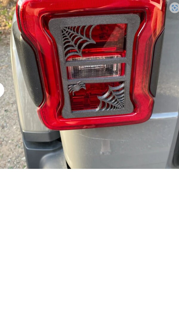 Custom Design in 3D - Black for Jeep Wrangler Tail Light Covers ...