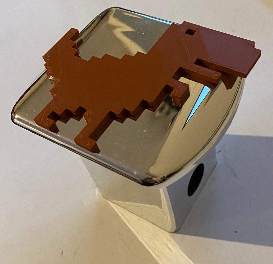 Tyrannosaurus REX T-rex 8bit in 3d - Chrome With Brown - 2 Inch Trailer ...