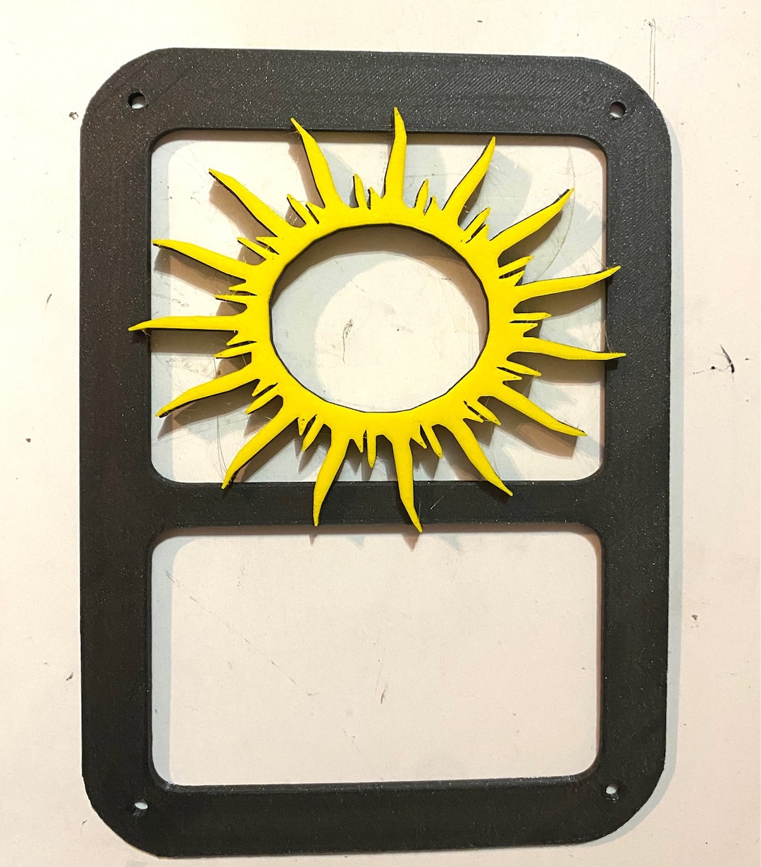 Sun Rays in 3D - Black W Yellow for Jeep Wrangler JK/JKU Rear Tail ...