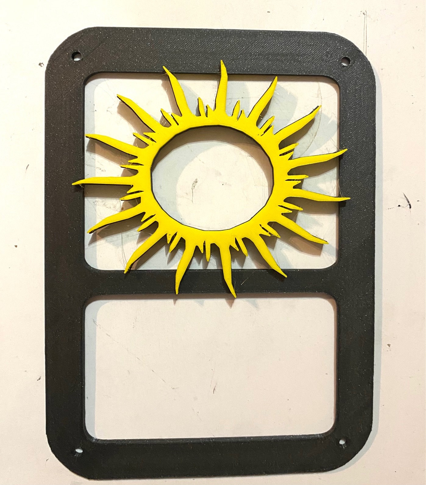 Sun Rays in 3D Black W Yellow for Jeep Wrangler JK/JKU Rear Tail Light ...