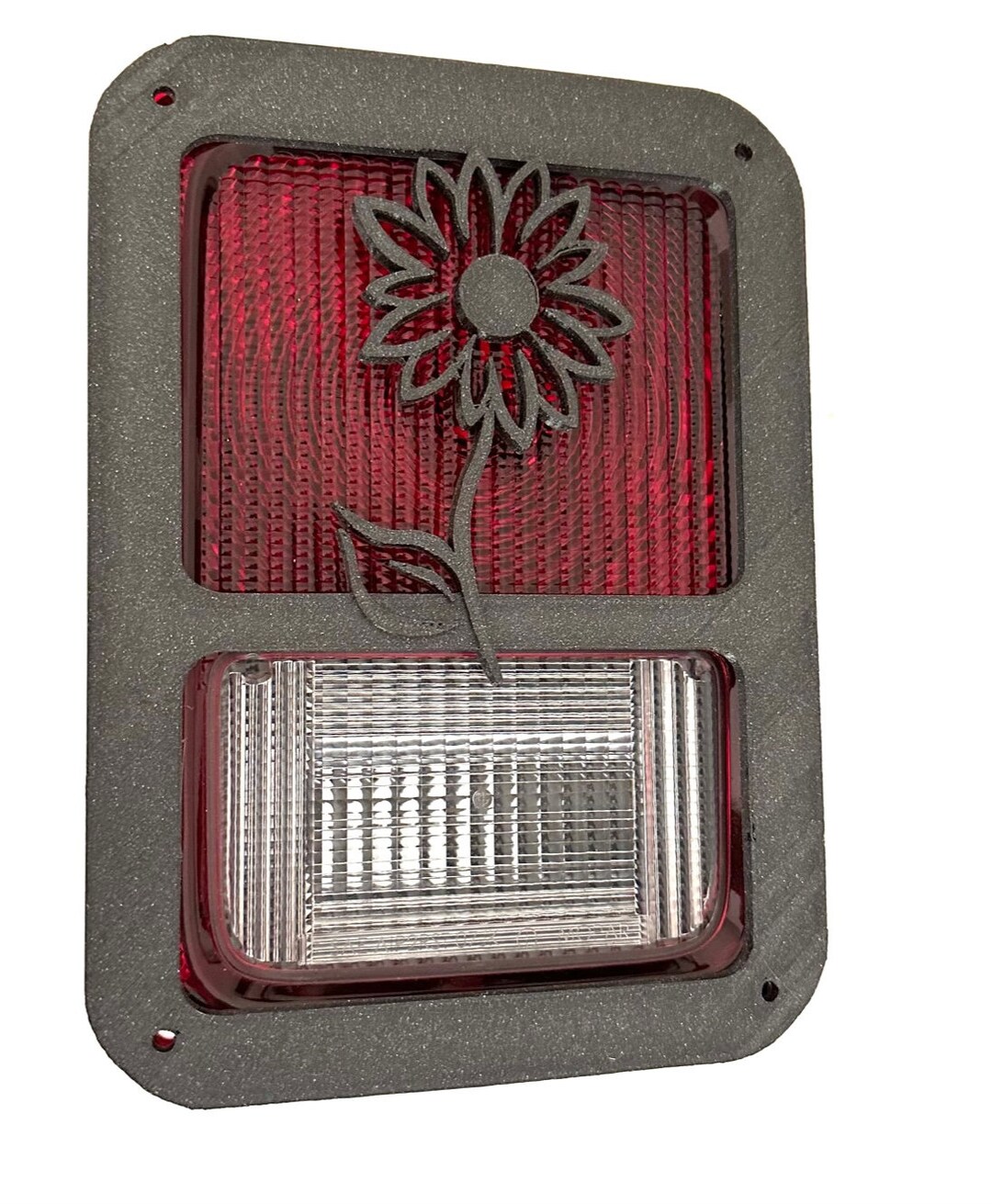 Full Sunflower in 3D - Black for Jeep Wrangler JK/JKU Rear Tail Light ...