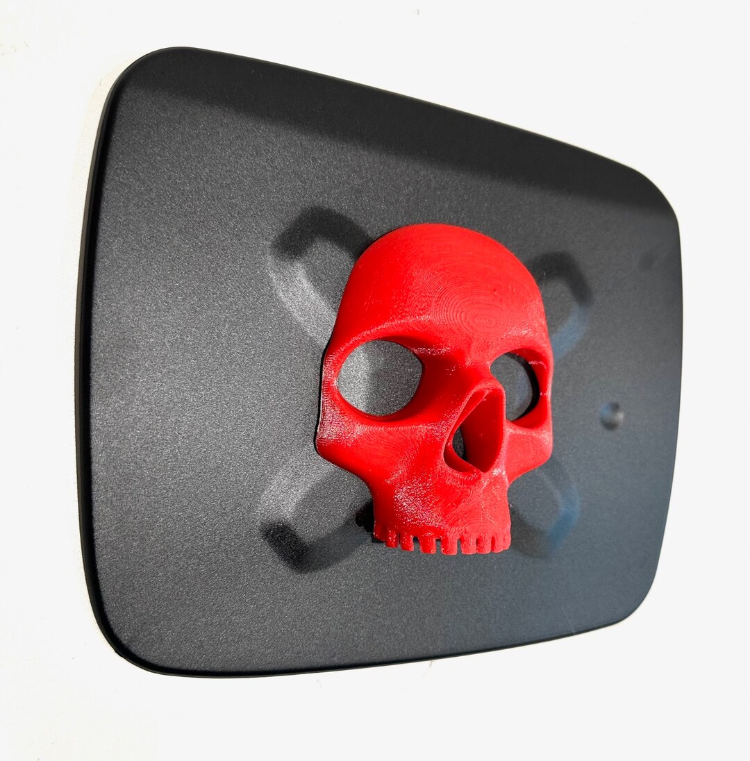 Scary Skull in 3D Black With Red for Jeep Wrangler JK 2007-2017 ...