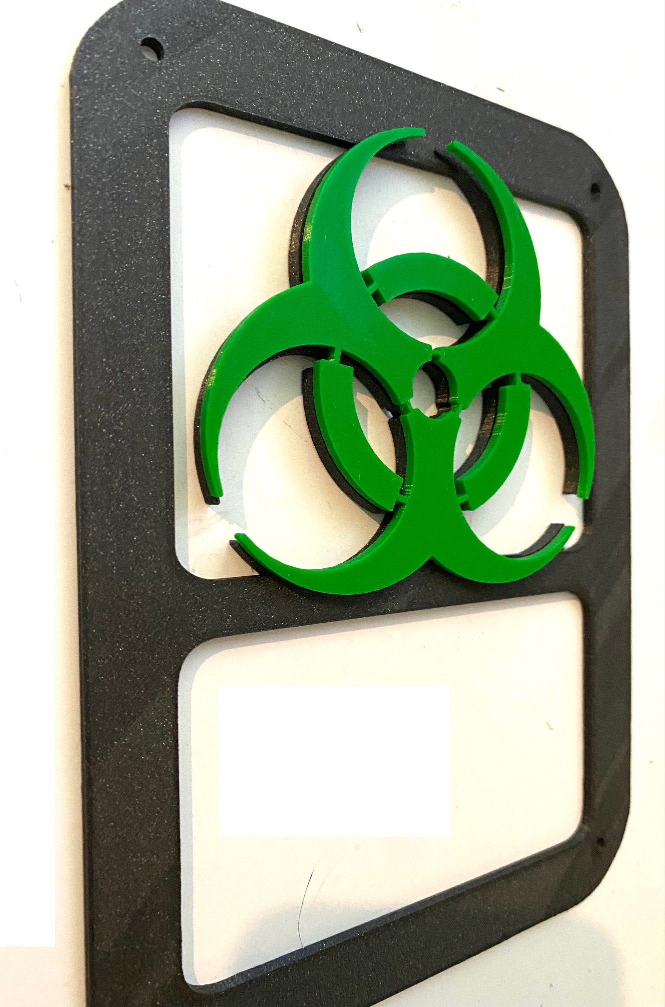 Biohazard Logo in 3D Black With Green for Jeep Wrangler - Etsy