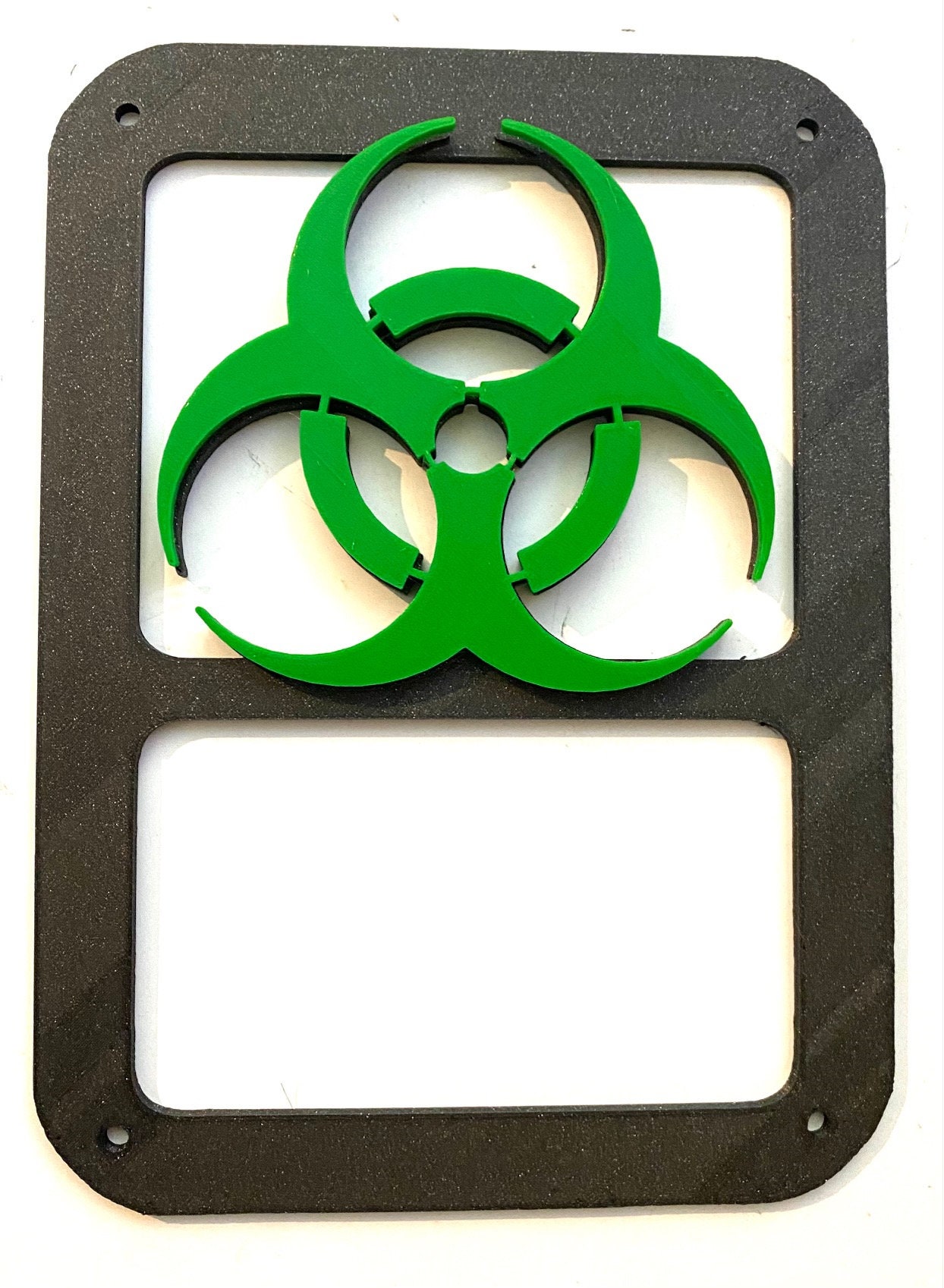 Biohazard Logo in 3D - Black With Green for Jeep Wrangler JK/JKU Rear ...