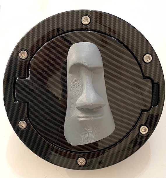 Hawaiian Moai Stone Head Tiki in 3D CARBON Fiber W Grey for | Etsy